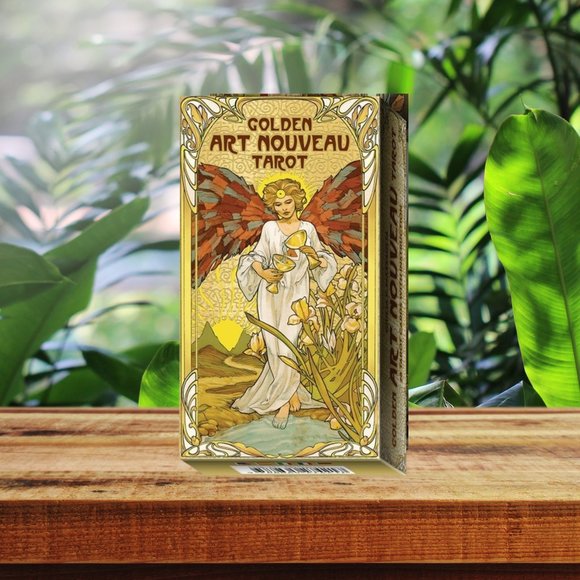 Games | Golden Art Nouveau Tarot 78 Cards And Guidebook | Poshmark